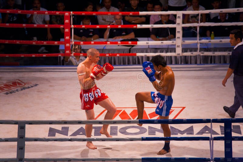 Muay Thai Squaring Off editorial photo. Image of asian - 24691541