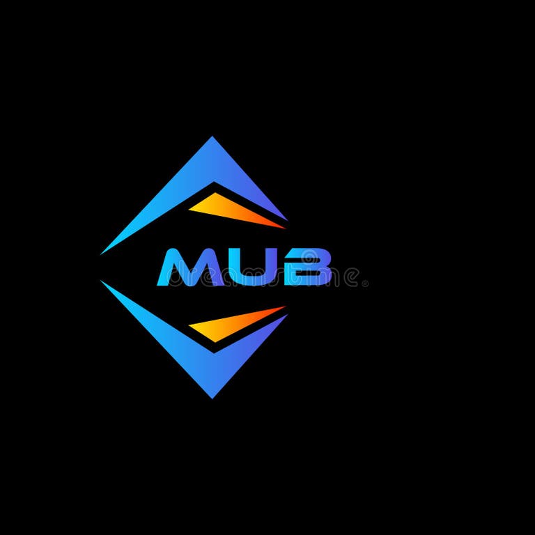 MUB Abstract Technology Logo Design on Black Background. MUB Creative ...