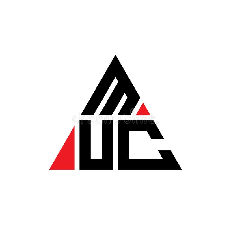 MUC Triangle Letter Logo Design with Triangle Shape. MUC Triangle Logo ...