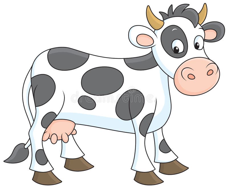Mucca illustrazione vettoriale. Illustrazione di divertente - 47541348