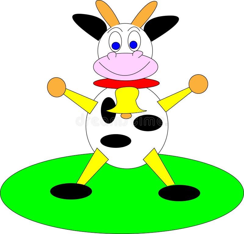 Mucca illustrazione vettoriale. Illustrazione di divertimento - 6939188
