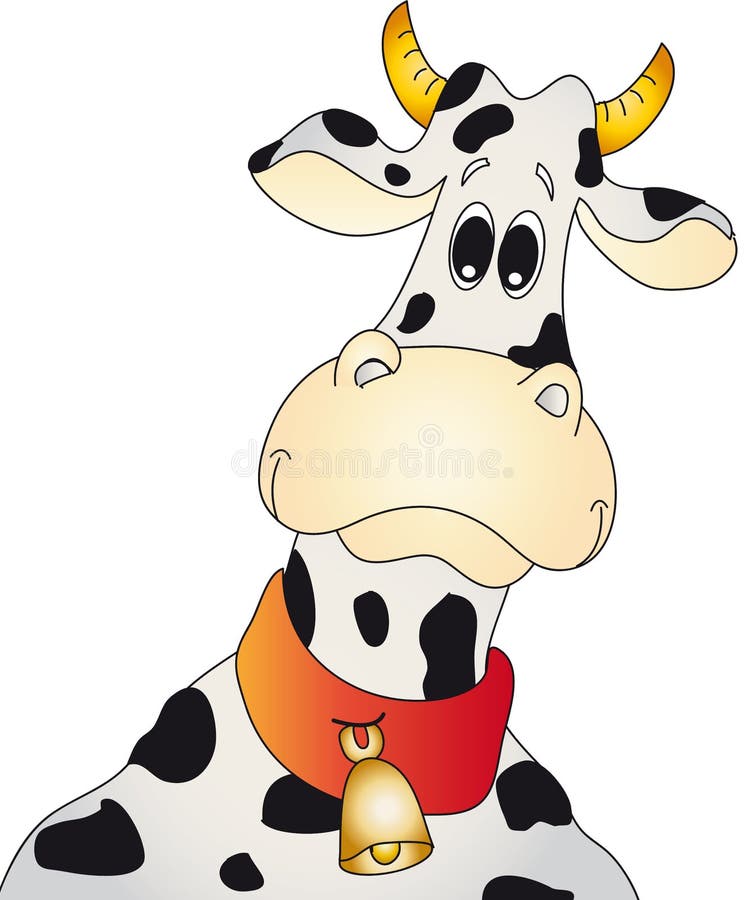 Personaggio Dei Cartoni Animati Della Mucca Di Divertimento Con Il ...