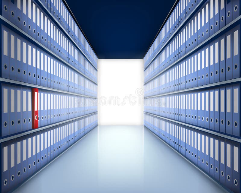 Records Management Concept Cell Blurred Background Stock Illustration ...