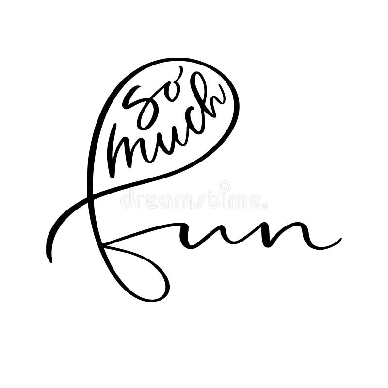 So Much Fun Modern Print. Typographic Poster Design. Calligraphic ...