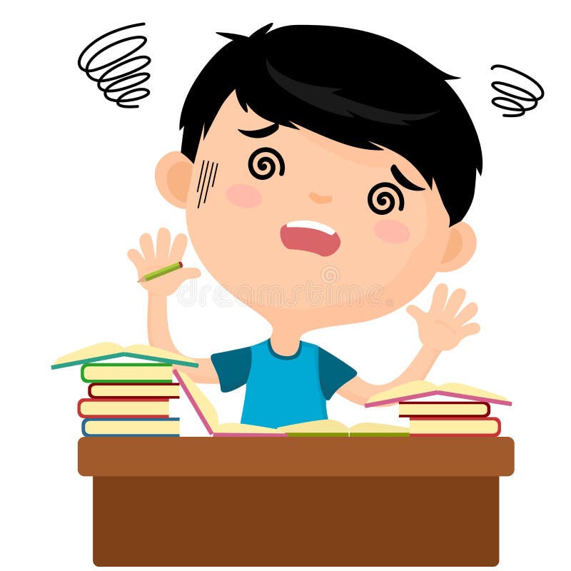 Too much homework vector stock vector. Illustration of open - 23920513 Too much homework vector stock vector. Illustration of open - 23920513
