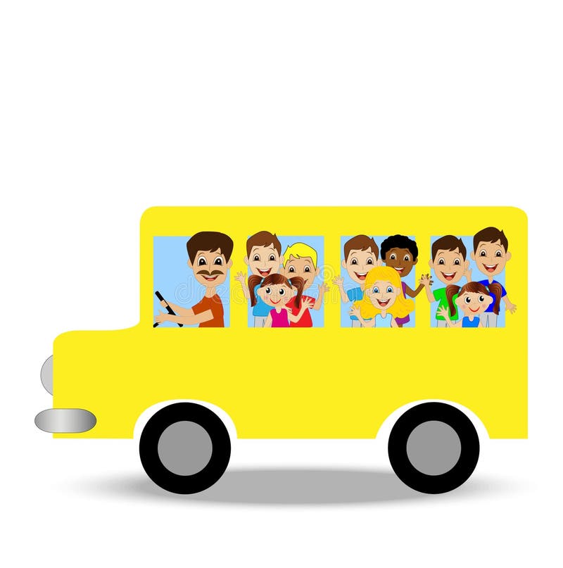 Crazy School Bus stock vector. Illustration of back, kindergarten ...