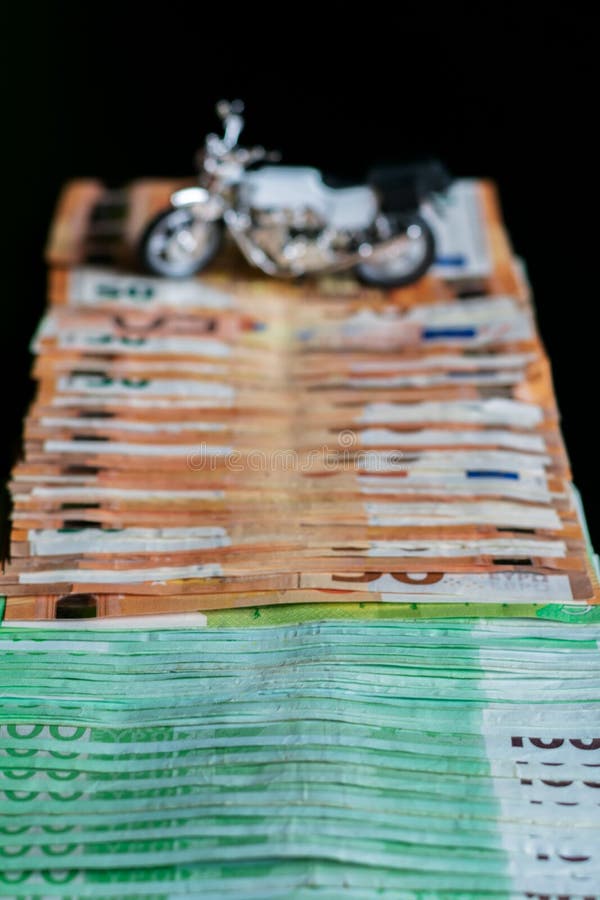 Much Money and a Motorcycle Stock Photo - Image of dream, financial ...