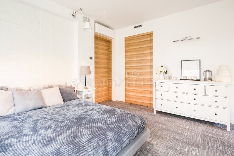 So Much Space To Sleep and Relax Stock Photo - Image of luxury, modern ...