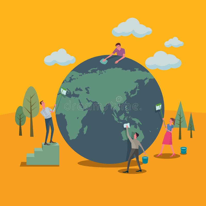 Mundo limpio y fresco ilustración del vector. Ilustración de mundo ...