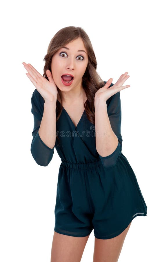 Muchacha Sorprendida Bonita Imagen de archivo - Imagen de hermoso ...