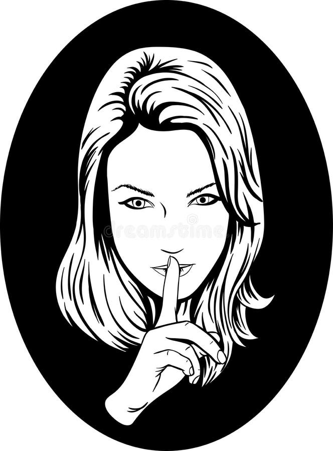 Símbolo del silencio ilustración del vector. Ilustración de silencio ...