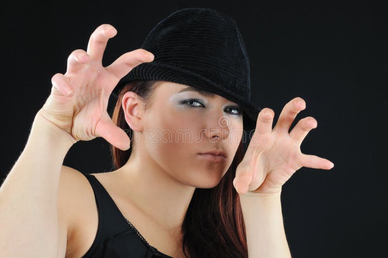 Muchacha del Slyness imagen de archivo. Imagen de pista - 7227747