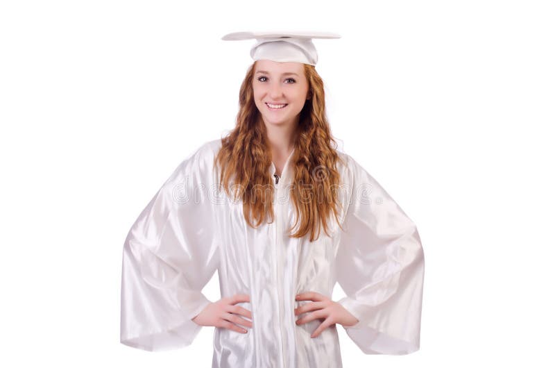 Muchacha graduada foto de archivo. Imagen de examen, standing - 40152228