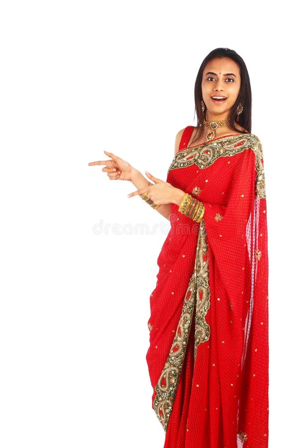 Muchacha India Joven En La Ropa Tradicional. Foto de archivo - Imagen ...