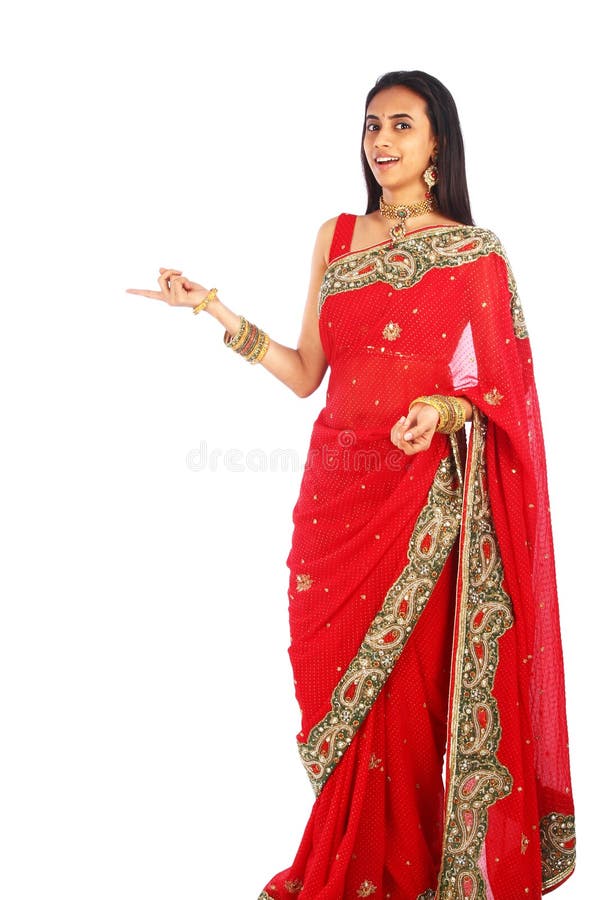 Muchacha India Joven En La Ropa Tradicional. Foto de archivo - Imagen ...