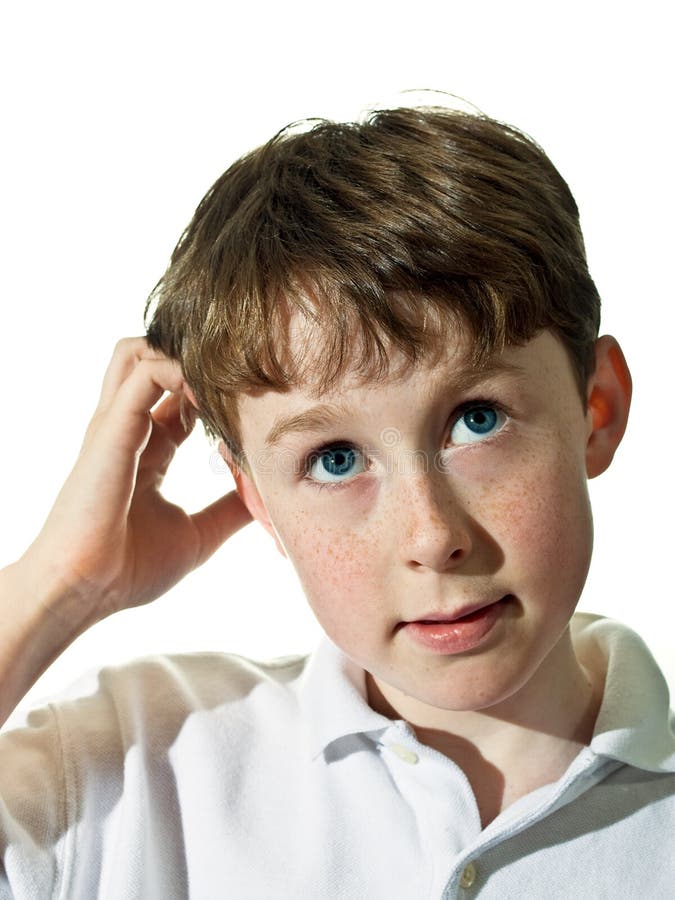 Muchacho Con Mirada Desconcertada Imagen de archivo - Imagen de mirando ...