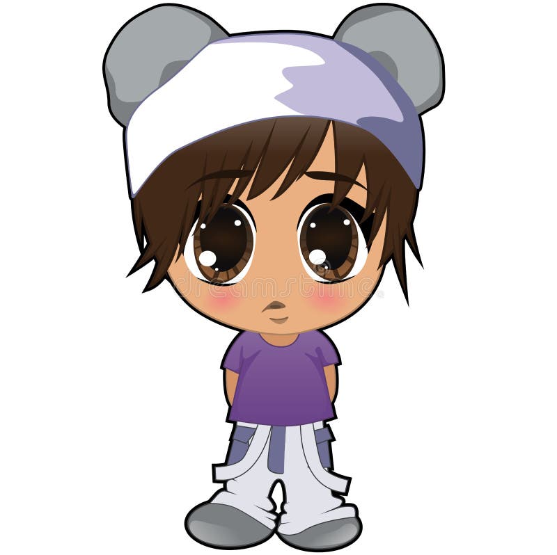 Muchacho del animado ilustración del vector. Ilustración de amistad ...