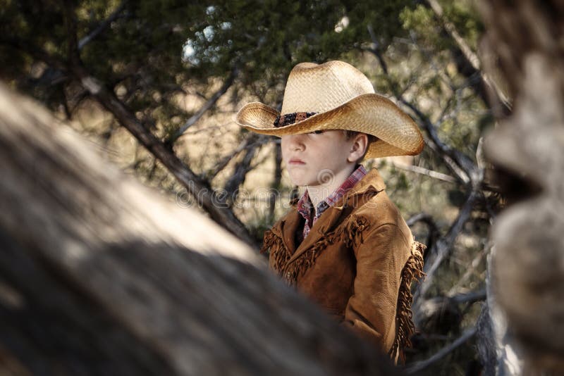 Muchacho En Equipo Del Vaquero Imagen de archivo - Imagen de clave ...