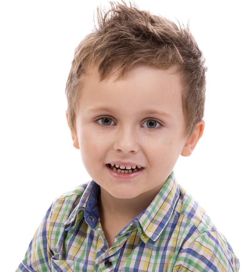 Retrato Joven Sorprendente Del Muchacho Aislado Foto de archivo ...