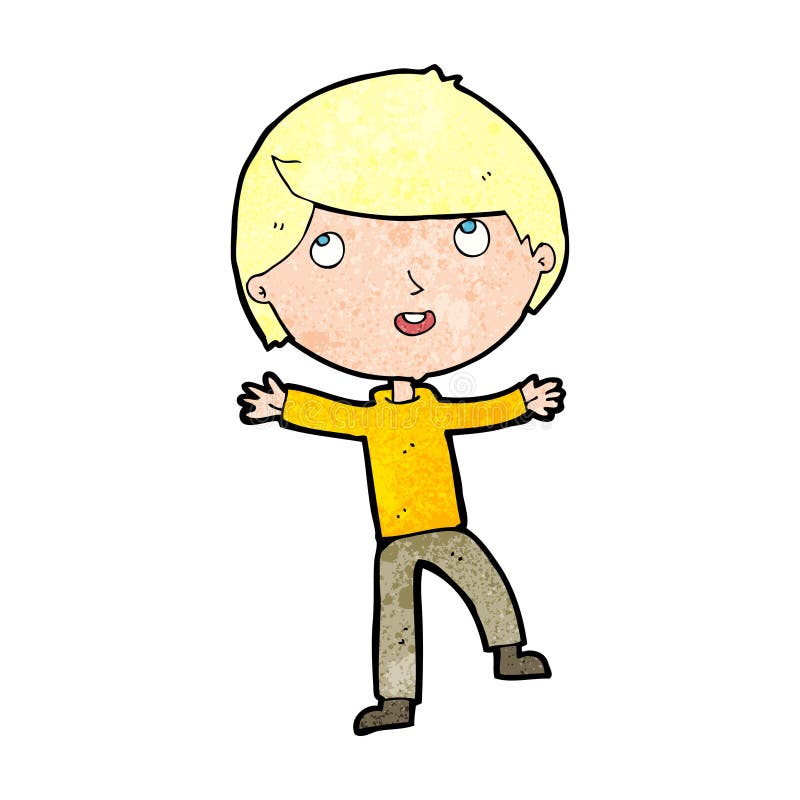 Muchacho Feliz De La Historieta Ilustración del Vector - Ilustración de ...