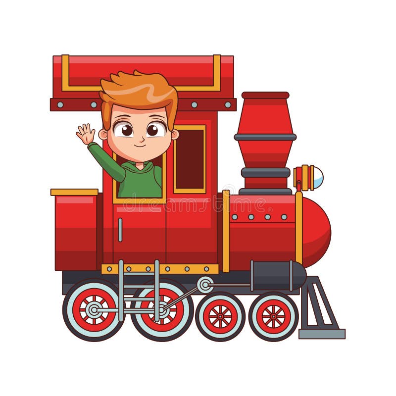 Tren Lindo De La Historieta Ilustración del Vector - Ilustración de ...