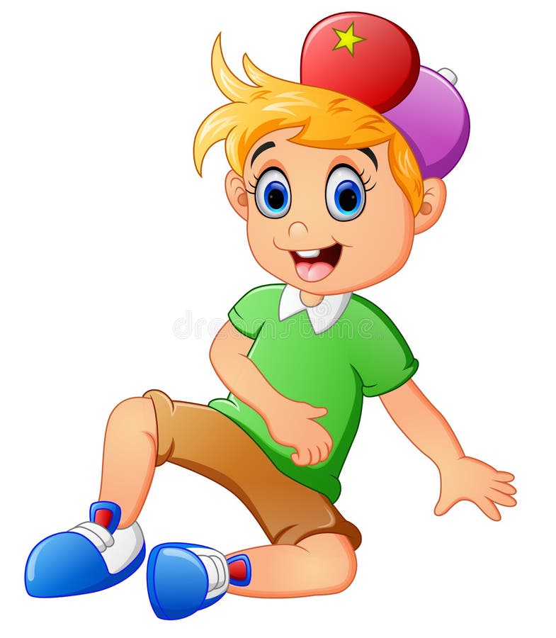 Muchacho Que Se Sienta En Un Fondo Blanco Ilustración del Vector ... Muchacho Que Se Sienta En Un Fondo Blanco Ilustración del Vector ...