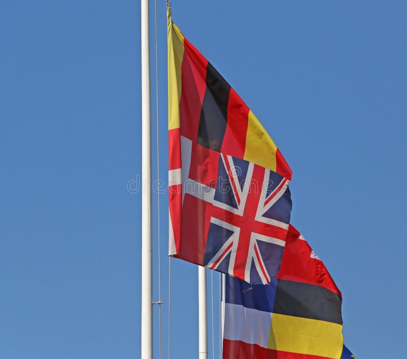 Muchas Banderas Del International Foto de archivo - Imagen de onda ...