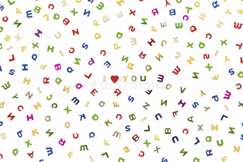 Muchas Letras De Diversos Colores Stock de ilustración - Ilustración de ...