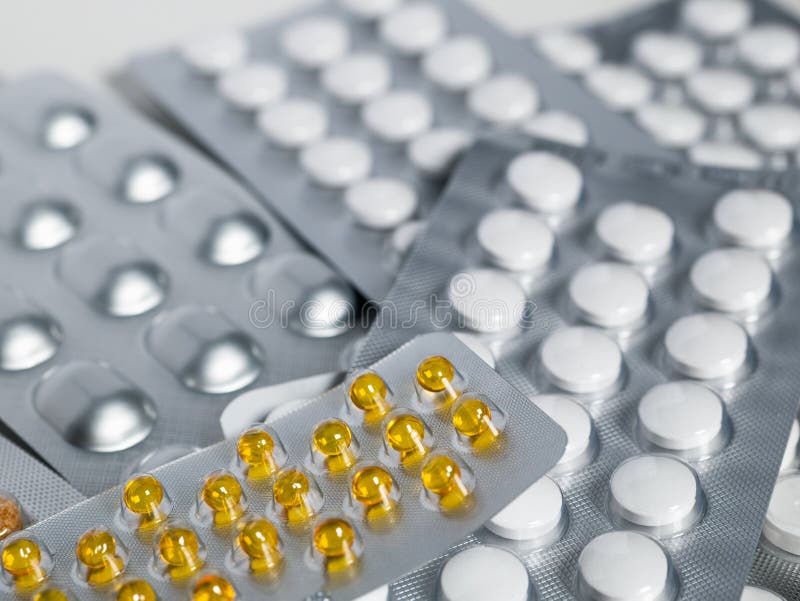 Muchos Ampollas Con Pastillas O Medicamentos Imagen de archivo - Imagen ...