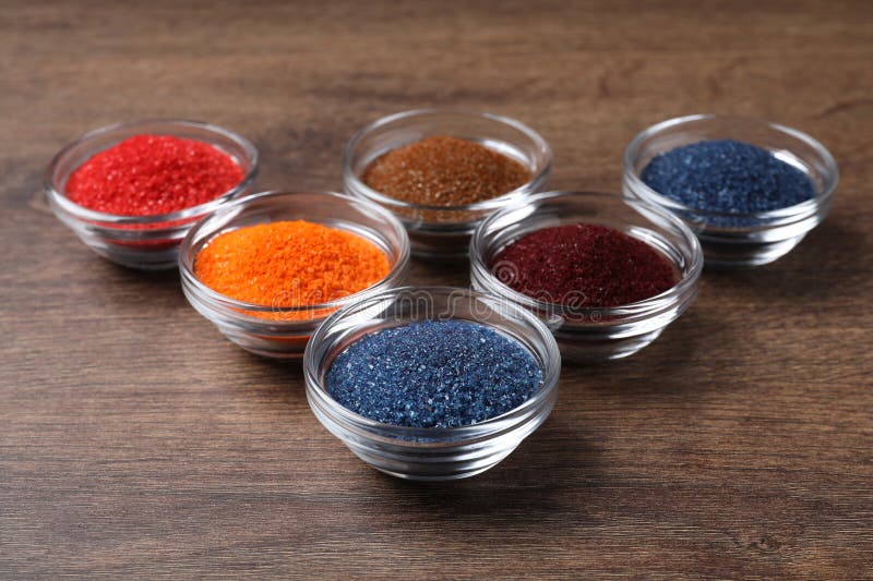 Muchos Colores De Comida En Mesa De Madera Imagen de archivo - Imagen ...