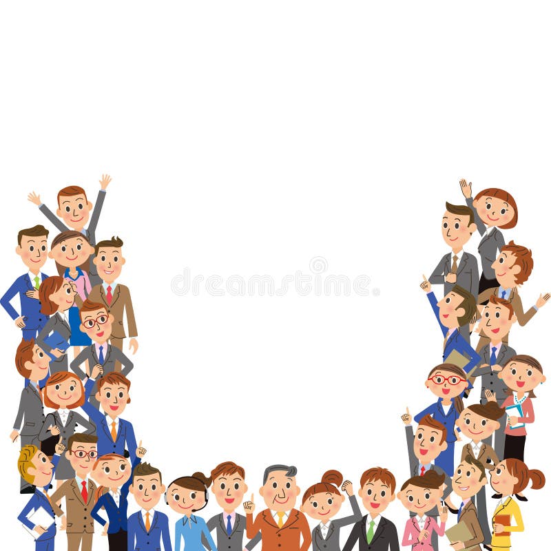 Muchos empleados ilustración del vector. Ilustración de mensaje - 102834595