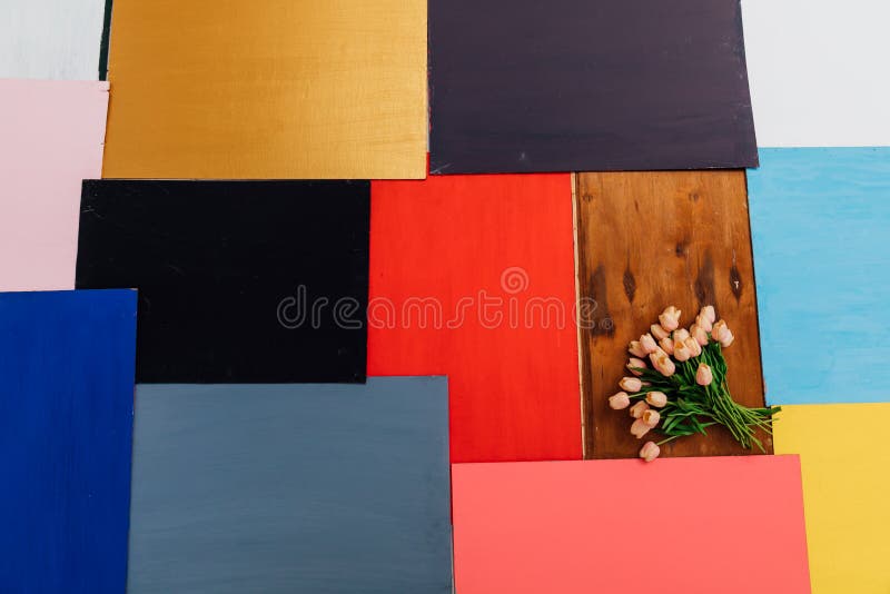 Muchos Paneles De Colores Diferentes Como Fondo Foto de archivo ...