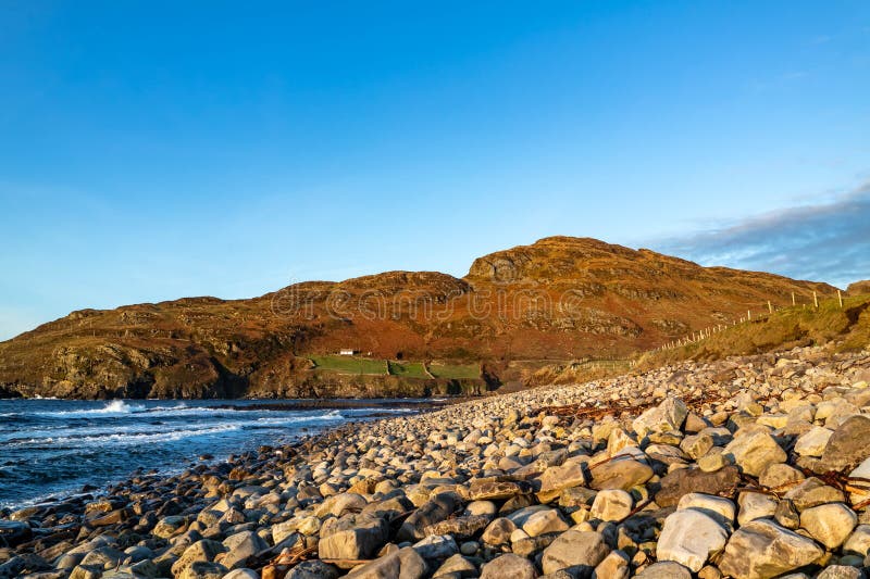 The Muckross Head Pebble Beach , County Donegal, Reland. Stock Photo ...
