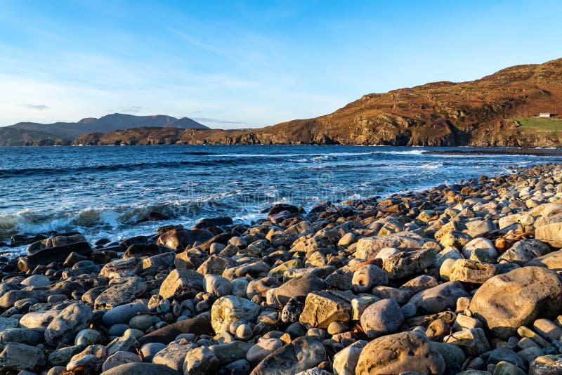The Muckross Head Pebble Beach , County Donegal, Reland. Stock Image ...