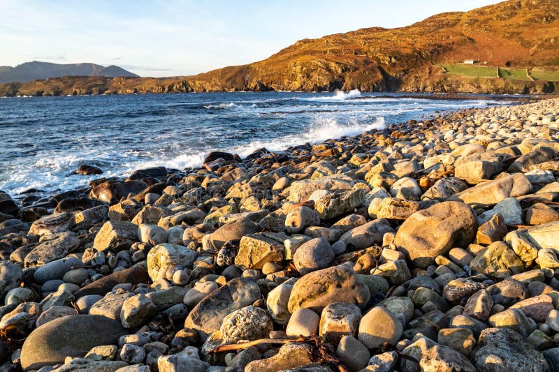 The Muckross Head Pebble Beach , County Donegal, Reland. Stock Image ...