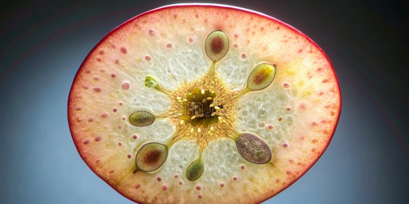 Mucor Mucedo on the Apple Slice Seen Under a Microscope Creative AI ...