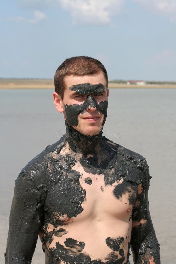 Mud stock image. Image of tourist, cheerful, standing - 13623349