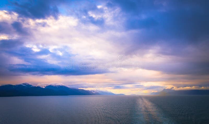 Mud Bay Alaska Sunset in Summer Stock Photo - Image of cold, nature ...