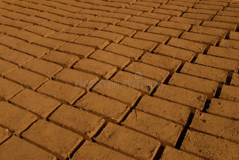 Mud bricks stock image. Image of shadows, background, drying - 3574407