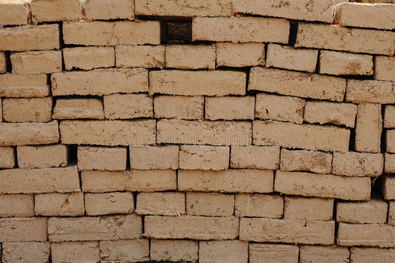 Mud Bricks or Bricks for Building Clay House Stock Image - Image of ...