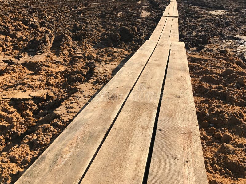 Mud bridge stock image. Image of wooden, site, board - 97658241