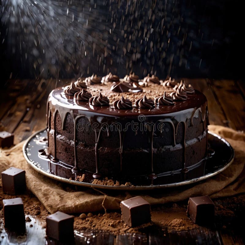 Mud Cake , Traditional Popular Sweet Dessert Cake Stock Illustration ...