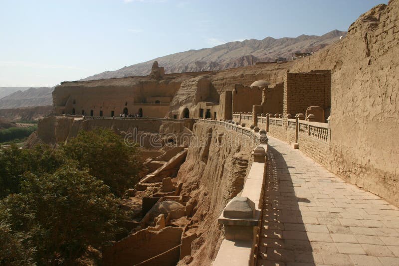 Mud Constructed Buildings, Western China Stock Photo - Image of road ...