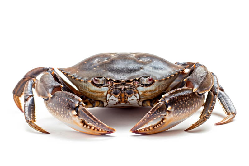 Mud Crab Isolated on White Background Stock Photo - Image of wildlife ...
