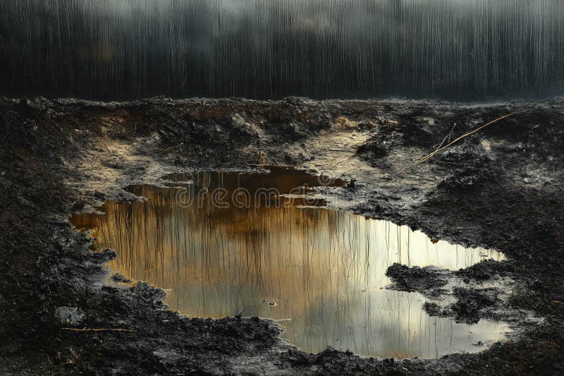 Mud on the Forest Ground after a Night of Heavy Rain Stock Photo ...