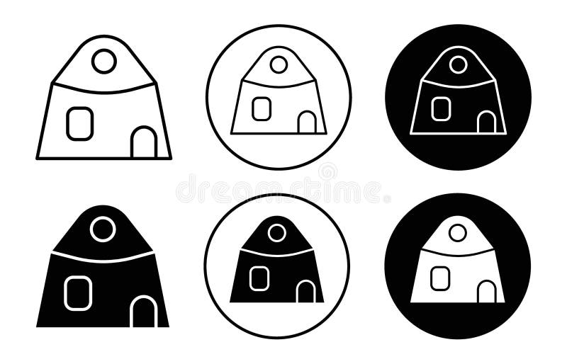 Mud Gut Symbol Icon Sign Collection in White and Black Stock Vector ...