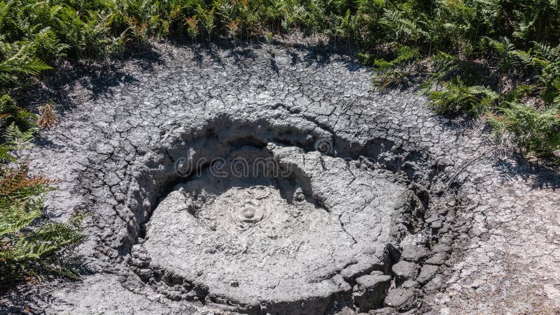 Mud Hot Spring Close-up. Top View Stock Image - Image of geothermal ...