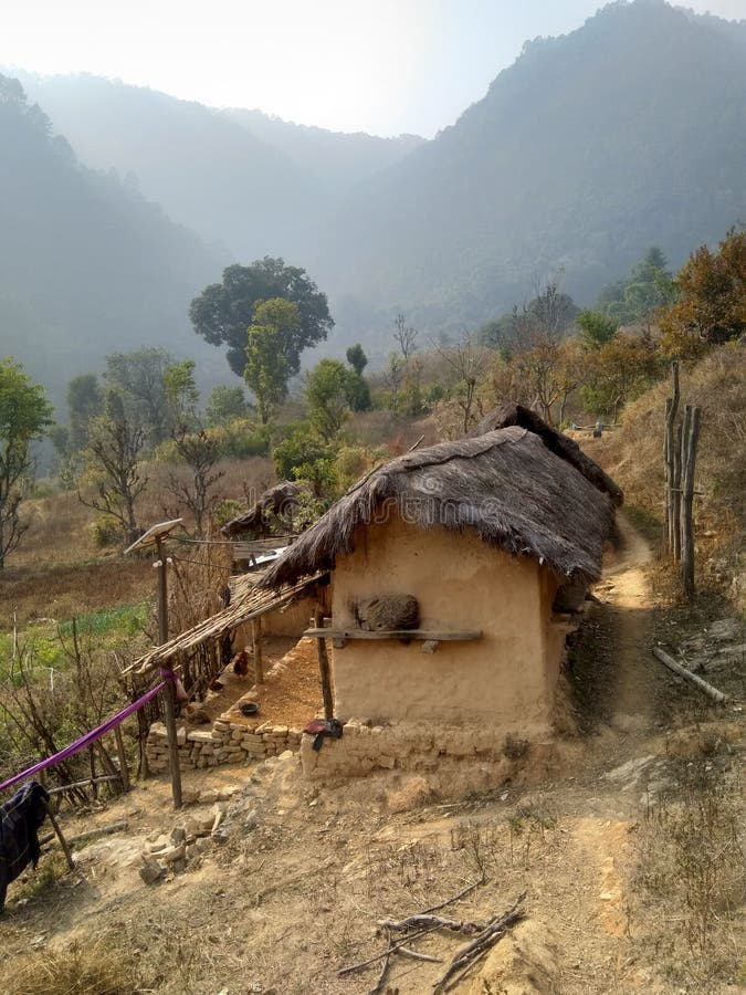 Mud House in a Hillside Area Stock Image - Image of countryside, nature ...