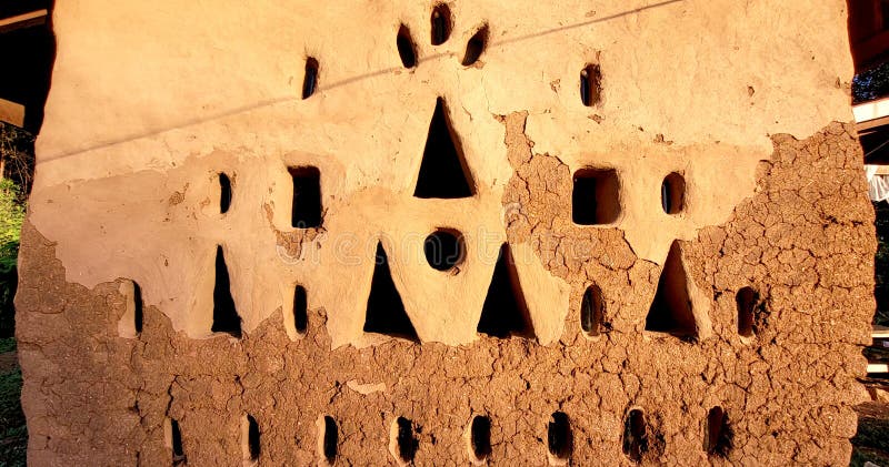 Mud house wall stock image. Image of wall, earthen, earth - 297495659