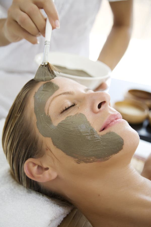 Mud mask stock photo. Image of pampering, caucasian, care - 6543854